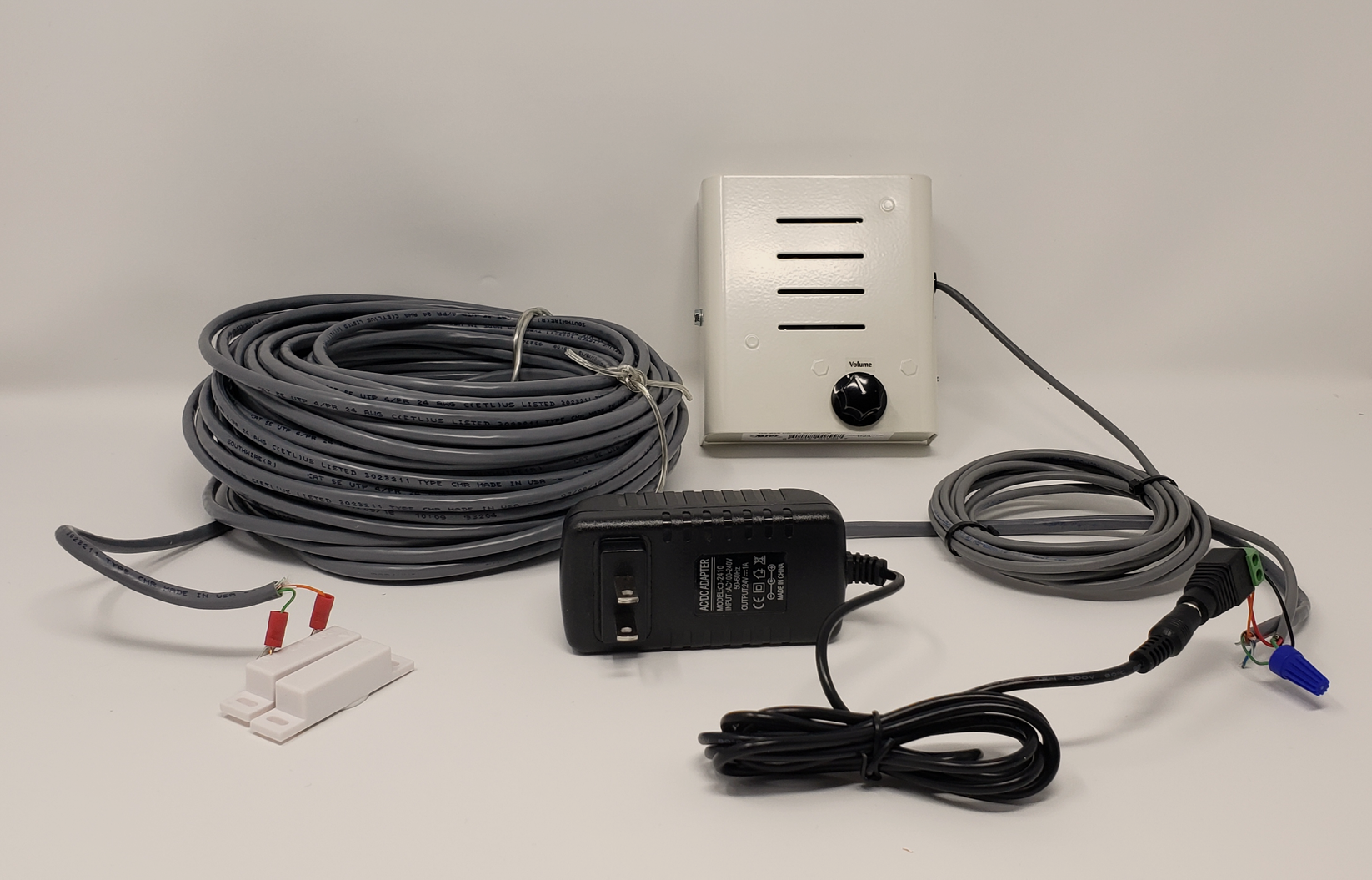 RC 200 Hard-Wired Magnetic Contact Chime with Volume – Reliable Chimes